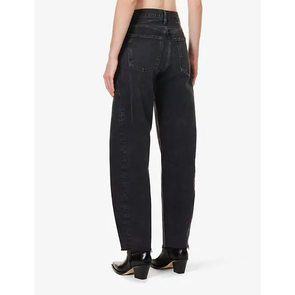 AGOLDE Luna Pieced Straight-leg High-rise Cotton Jeans - Possess