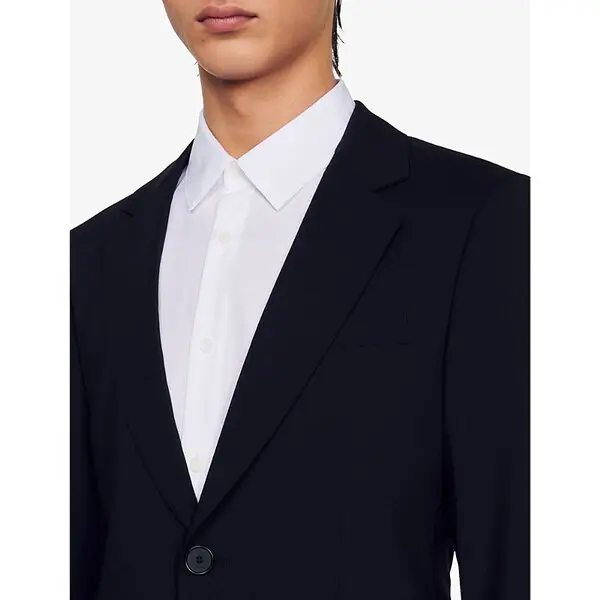 Sandro Single-breasted Virgin-wool Jacket