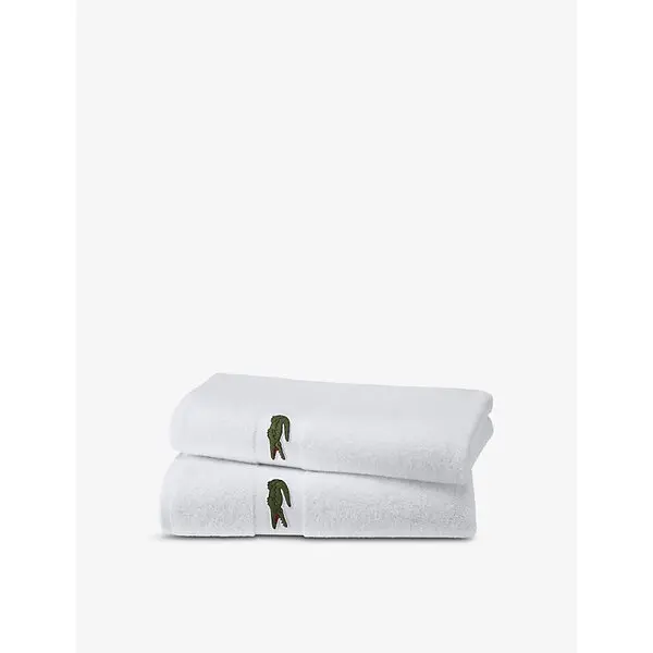 Lacoste Casual Logo-embroidered Cotton 100cm X 150cm - Multicoloured