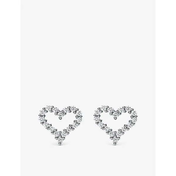 Tiffany & Co. Hearts Diamond Earrings - Platinum