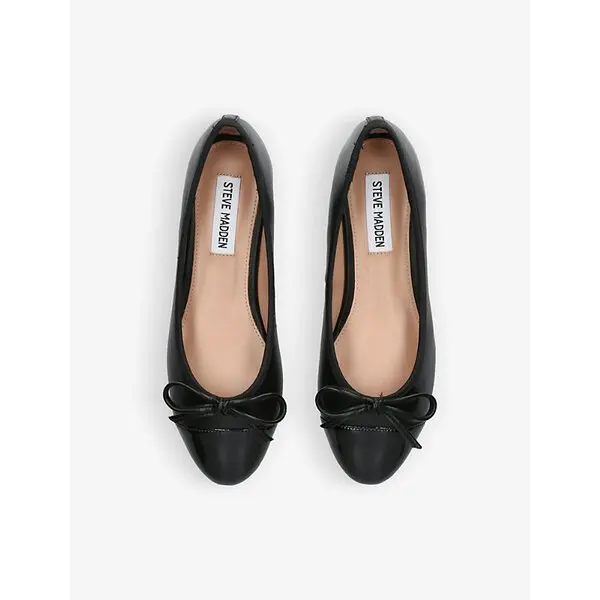 Steve Madden Ellison Bow-embellished Leather Pumps