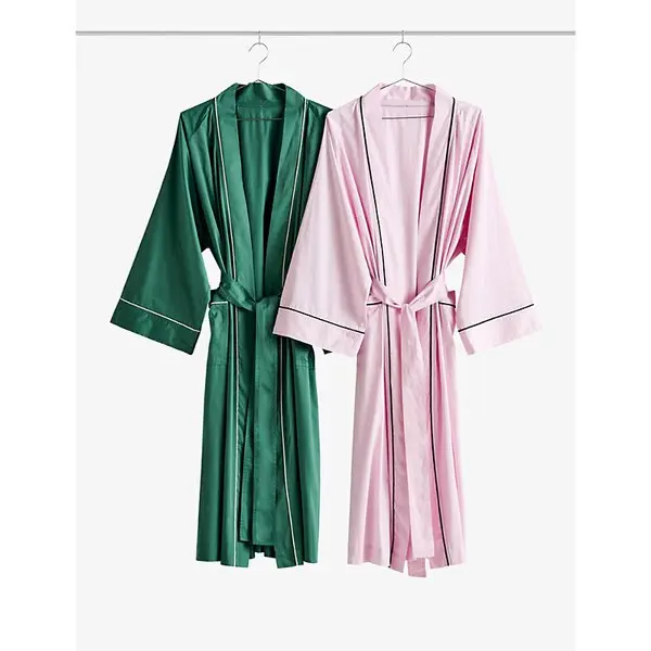 HAY Outline Shawl-lapel Cotton Robe