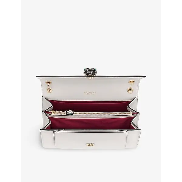 BVLGARI Forever Serpenti Leather Cross-body Bag - White