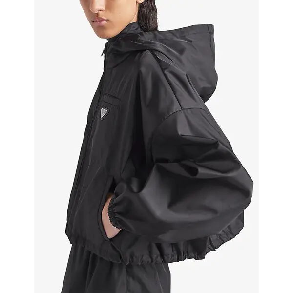 Prada Re-nylon Brand-plaque Nylon Hooded Jacket