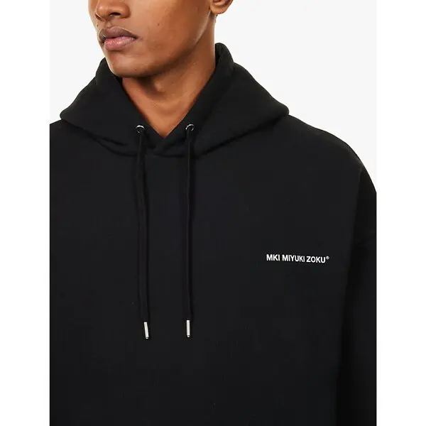 MKI MIYUKI ZOKU Hooded Sweatshirt With Logo Print - Black