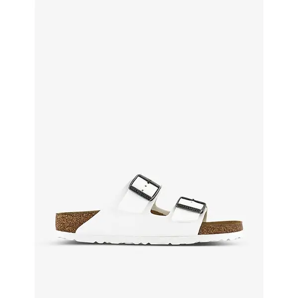 BIRKENSTOCK Arizona Vegan Leather Two-strap Sandals - White Birko