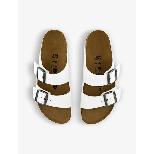 BIRKENSTOCK Arizona Vegan Leather Two-strap Sandals - White Birko