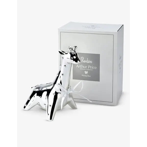 ARTHUR PRICE Giraffe Silver-plated Money Box 14.5cm - Silver Plated