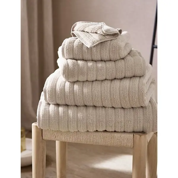 THE WHITE COMPANY Ribbed Hydrocotton Towels - Oatmeal