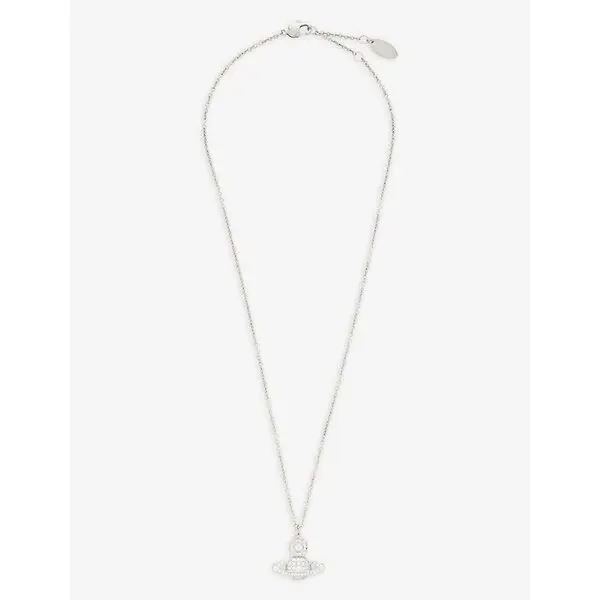 VIVIENNE WESTWOOD Carmela Orb Pendant Necklace - Plat/white Cz