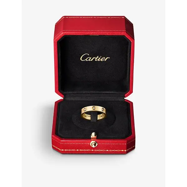 Cartier Love Wedding Band With Diamonds - Yellow Gold