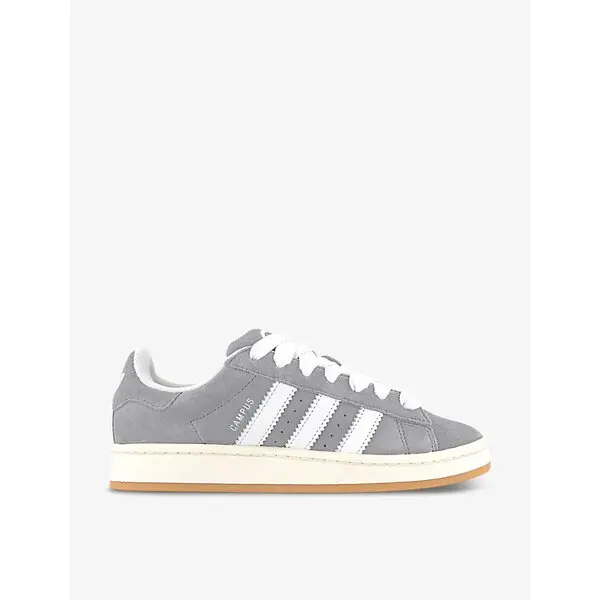 Adidas Campus 00s Brand-stripe Low-top Suede Trainers - Grey White