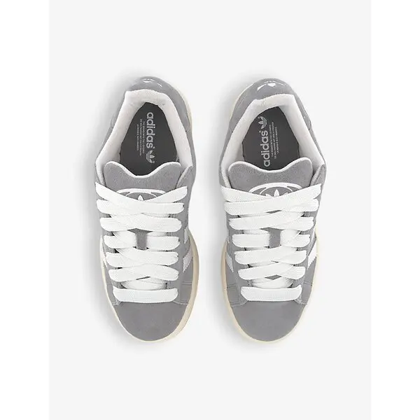 Adidas Campus 00s Brand-stripe Low-top Suede Trainers - Grey White