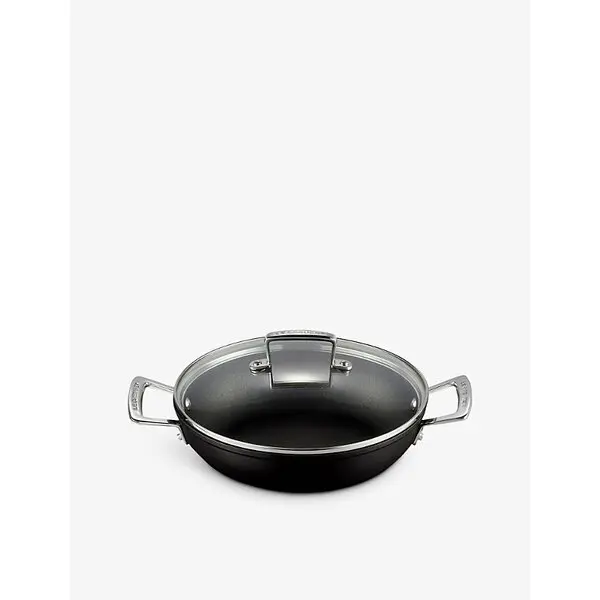 LE CREUSET Toughened Non-stick Shalllow Aluminium Casserole Dish With Glass Lid - One-color