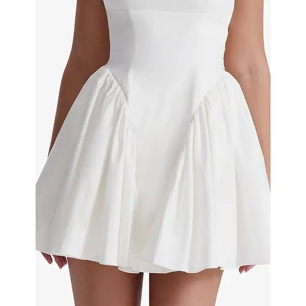 House Of Cb Florianne Corseted Mini Dress Ivory 0% Off