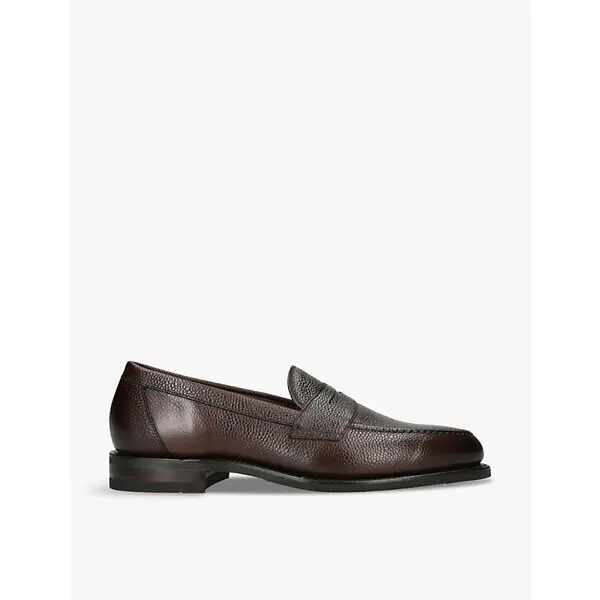 LOAKE Imperial Grained-leather Loafers - Brown