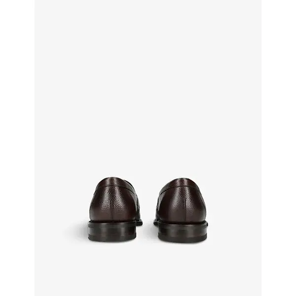 LOAKE Imperial Grained-leather Loafers - Brown