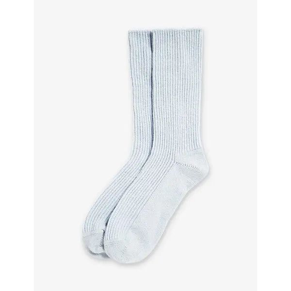 THE WHITE COMPANY Ribbed Cashmere Bed Socks - Paleblumrl