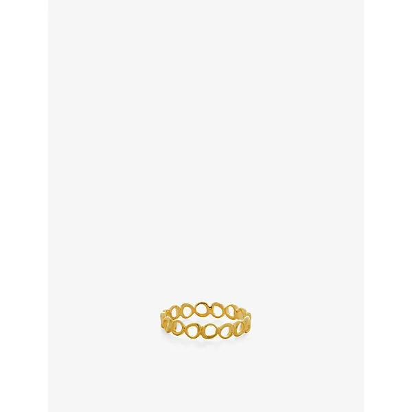 Monica Vinader Nura Open-shape Stacking Ring - Yellow Gold