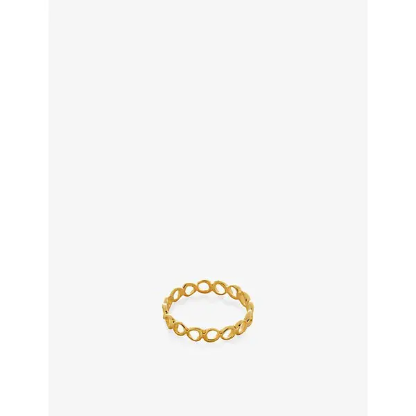 Monica Vinader Nura Open-shape Stacking Ring - Yellow Gold