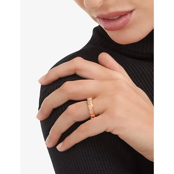 BVLGARI Serpenti Viper 18ct Rose-gold Wedding Band - Rose Gold