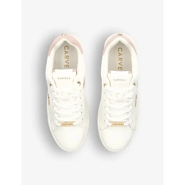 Carvela Daze Leather Low-top Trainers - Blush