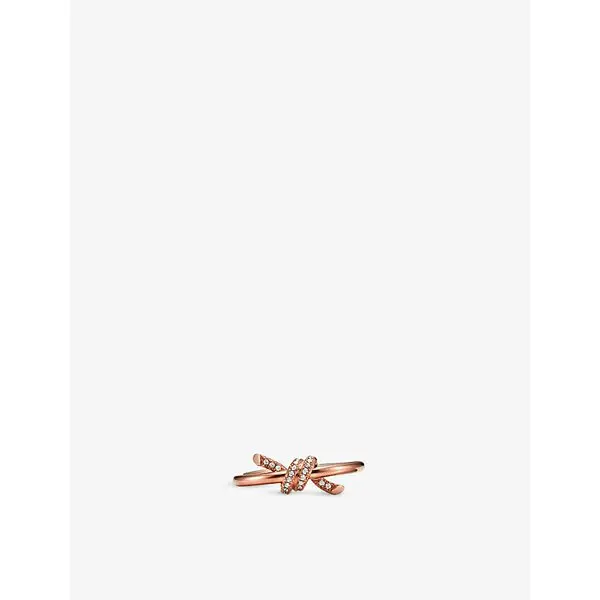 Tiffany & Co. Knot And Diamond Ring - Rose Gold