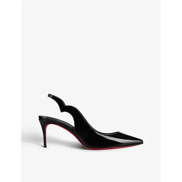 CHRISTIAN LOUBOUTIN Hot Chick 70 Patent-leather Slingback Pumps - Black