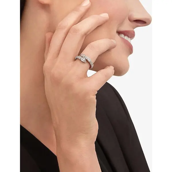 BVLGARI Serpenti 18ct White-gold And Diamond Ring