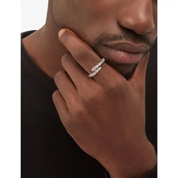 BVLGARI Serpenti 18ct White-gold And Diamond Ring