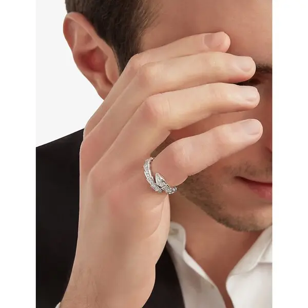 BVLGARI Serpenti 18ct White-gold And Diamond Ring