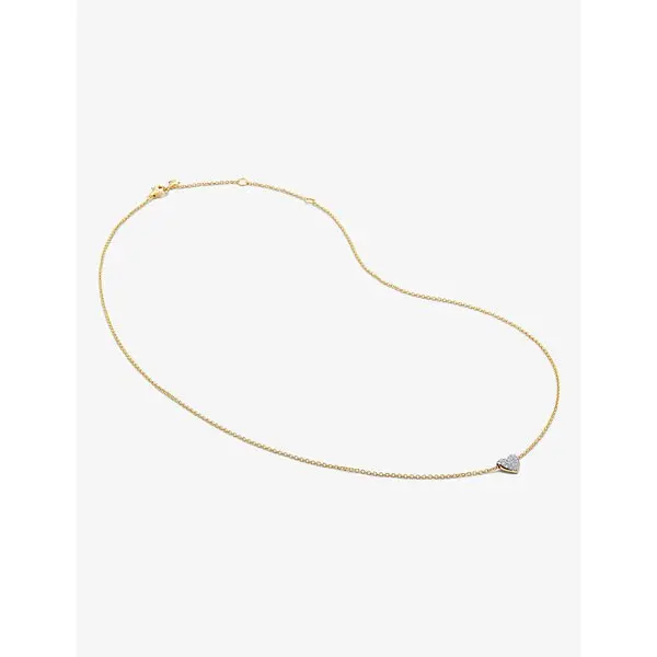 Monica Vinader Heart Lab-grown Diamond Pendant Necklace - Yellow Gold