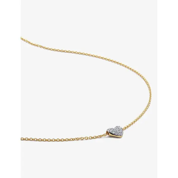 Monica Vinader Heart Lab-grown Diamond Pendant Necklace - Yellow Gold