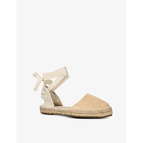 Manebí Hamptons Contrast-stitch Suede Espadrilles - Beige