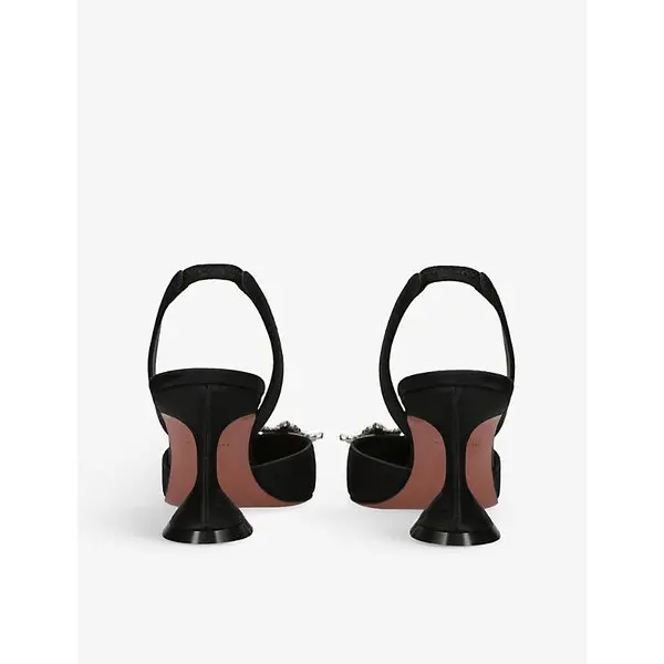 Amina Muaddi Begum Crystal-embellished Slingback Courts