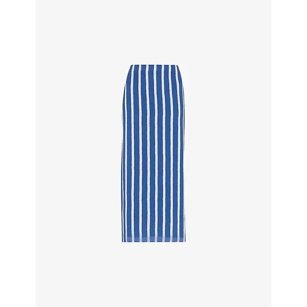 Whistles Stripe-print Woven Midi Skirt - Blue/multi