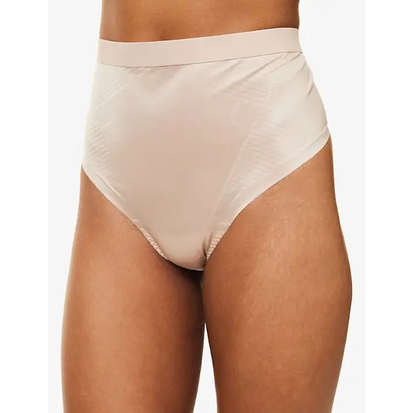 Spanx Shape™ Invisible Stretch-woven Thong - Champagne Beige