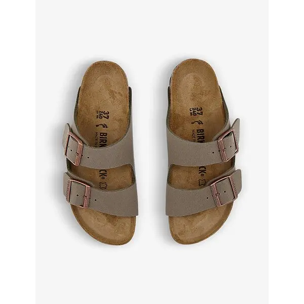 BIRKENSTOCK Arizona Faux-leather Sandals - Stone