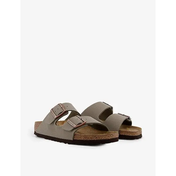 BIRKENSTOCK Arizona Faux-leather Sandals - Stone