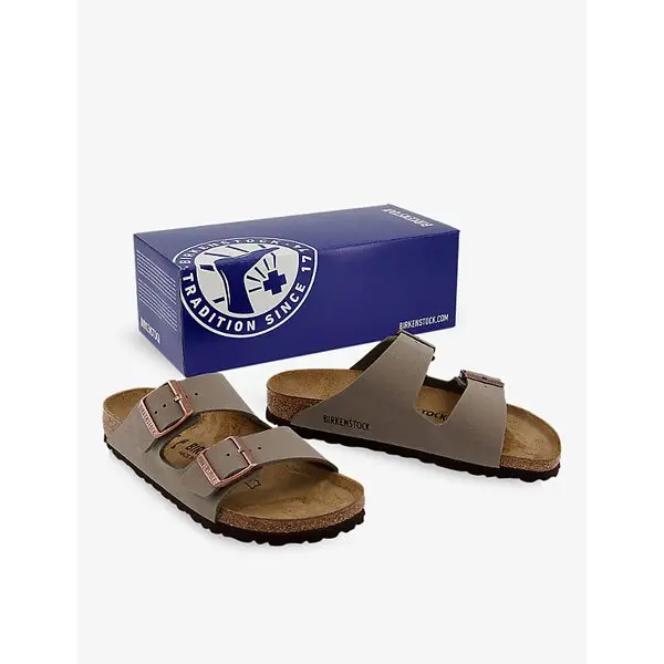BIRKENSTOCK Arizona Faux-leather Sandals - Stone