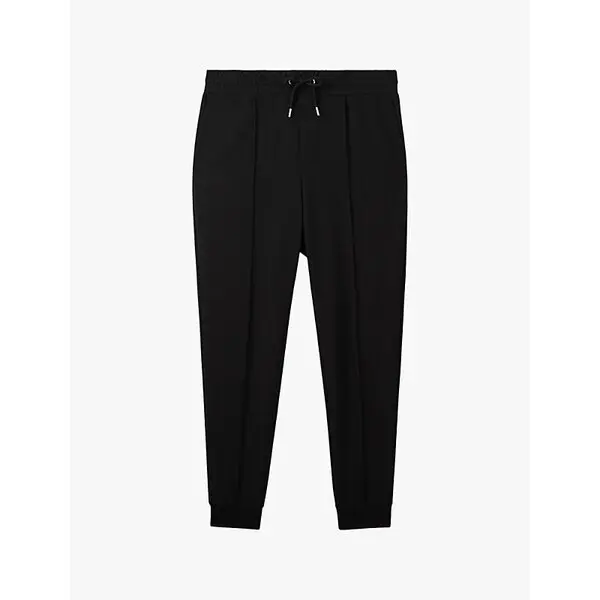 REISS Premier Regular-fit Mid-rise Stretch-jersey Jogging Bottoms Xxl - Navy Blue