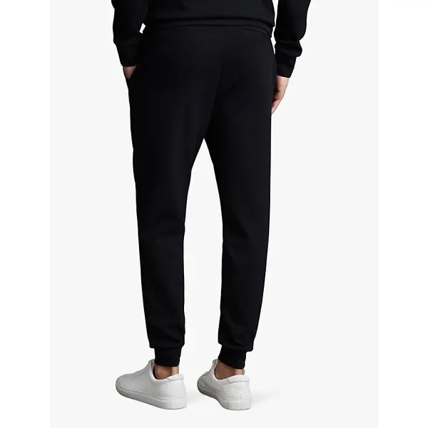 REISS Premier Regular-fit Mid-rise Stretch-jersey Jogging Bottoms Xxl - Navy Blue