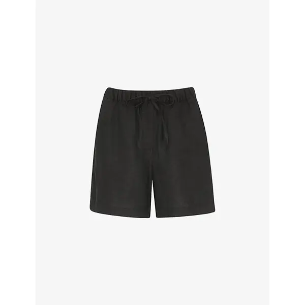 Whistles Elasticated-waist High-rise Linen Shorts