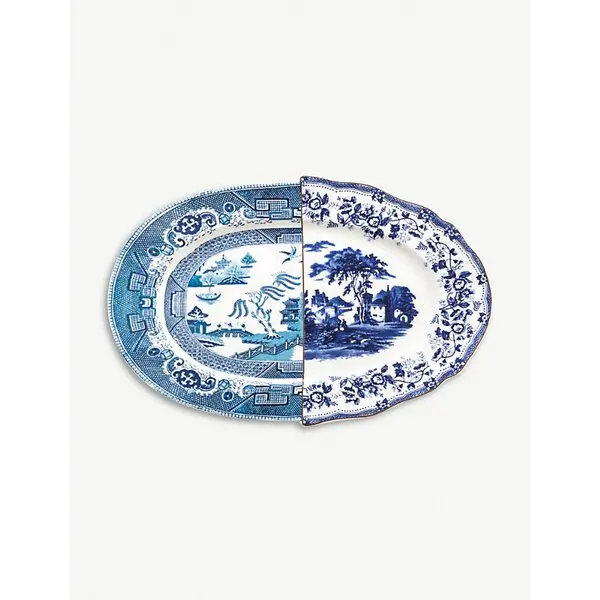 SELETTI Hybrid Diomira Bone China Porcelain Tray - One-color