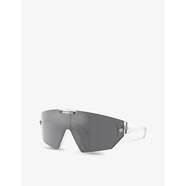 Versace Ve4461 Logo-embellished Sunglasses - Clear