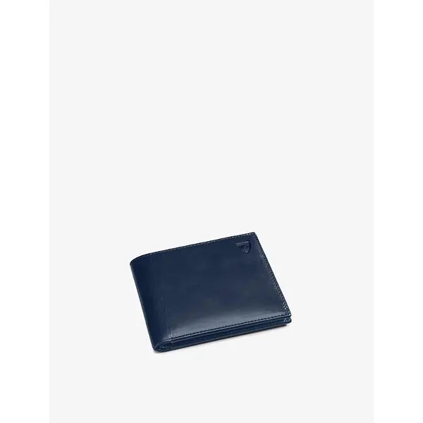 ASPINAL OF LONDON Billfold Logo-embellished Leather Wallet - Navy