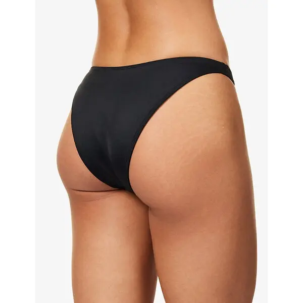 AWAY THAT DAY Maui High-rise Bikini Bottoms - Black