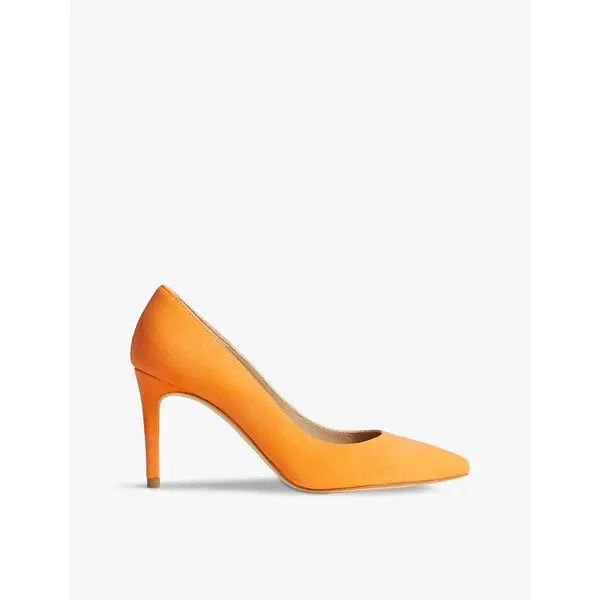 LK BENNETT Floret Pointed-toe Suede Courts