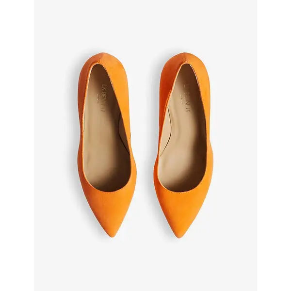 LK BENNETT Floret Pointed-toe Suede Courts