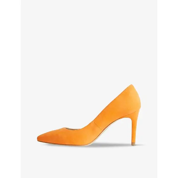 LK BENNETT Floret Pointed-toe Suede Courts